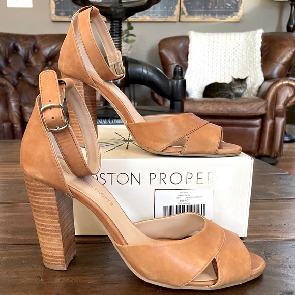 Boston Proper | Shoes | Boston Proper Modern Sandal Ankle Strap Heels ...
